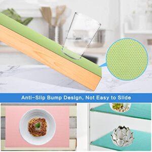 Skycase Refrigerator Mats, 6pcs Washable Silicone Refrigerator Pads Liners for Kitchen, Refrigerator, Cabinet, Table Mat, Drawer (2 Red+2 Green+ 2 Blue, 29x45cm)