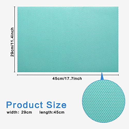 Skycase Refrigerator Mats, 6pcs Washable Silicone Refrigerator Pads Liners for Kitchen, Refrigerator, Cabinet, Table Mat, Drawer (2 Red+2 Green+ 2 Blue, 29x45cm)