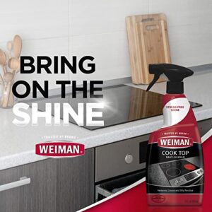 Weiman Cooktop Cleaner for Daily Use (2 Pack) Streak Free, Residue Free, Non-Abrasive Formula - 22 Ounce