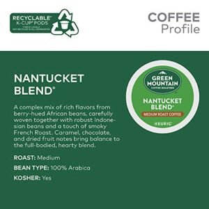 Green Mountain Coffee Roasters Nantucket Blend, Single-Serve Keurig K-Cup Pods, Medium Roast Coffee, 24 Count (Pack of 4), Total 96 Count