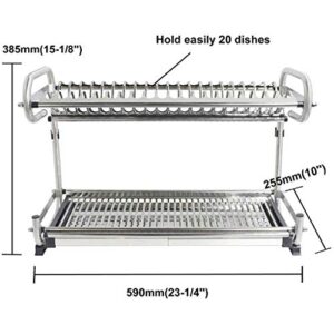 SDGH Steel Kitchen Dish Rack - Drain Kitchen Rack Wall Hanging Wall Hanging Dishware Storage Rack