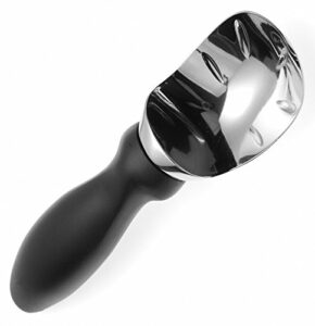 spring chef ice cream scoop with comfortable handle, black