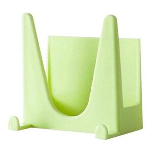 Kitchen & Dining, iuuhome Plastic Kitchen Pot Pan Cover Shell Cover Sucker Tool Bracket Storage Rack (Green)