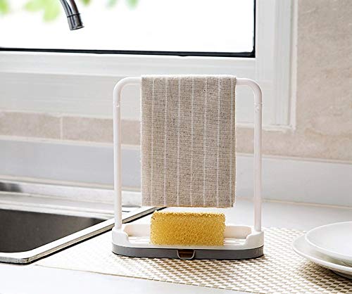 Feel Soon Retail Dishcloth Holder Sponge Holder Stand Rack (Beige)