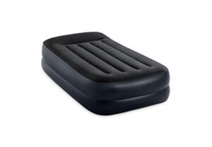 intex dura-beam standard series pillow rest raised airbed w/built-in pillow & internal electric pump, twin