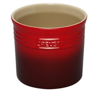 Le Creuset Stoneware Large 2-3/4-Quart Utensil Crock, Red