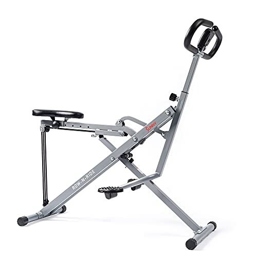 Sunny Health & Fitness Squat Assist Row-N-Ride™ Trainer for Glutes Workout with Online Training Video