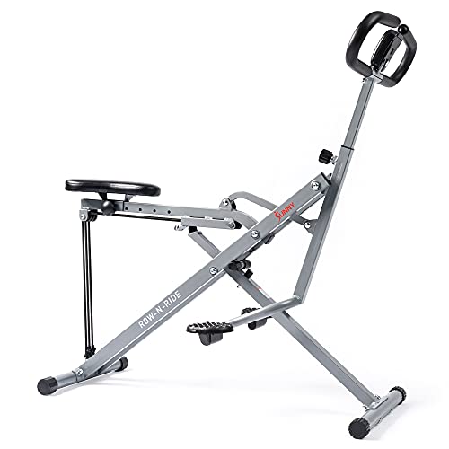 Sunny Health & Fitness Squat Assist Row-N-Ride™ Trainer for Glutes Workout with Online Training Video