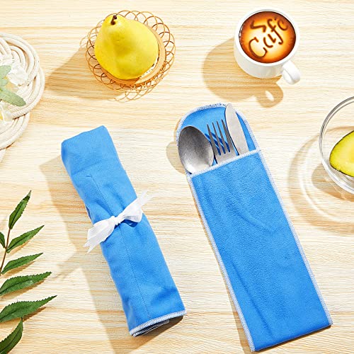 8 Pieces Silver Storage Bags Cheese Butter Spreader Knives Storage Bags Charcuterie Accessories Bags Anti Tarnish Silver Protector Bags Silverware Flatware Storage Organizer for Kitchen Utensils