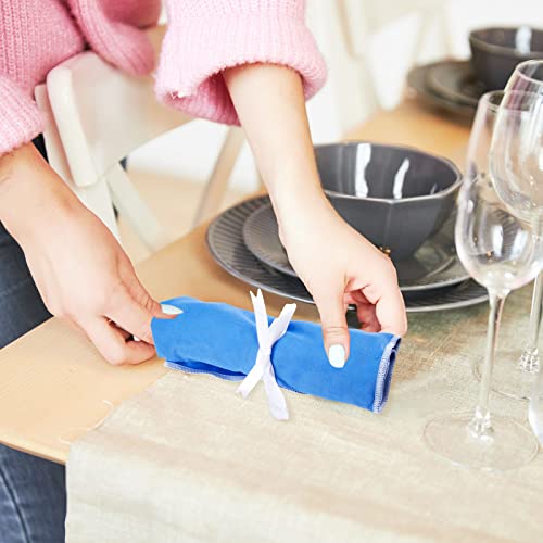 8 Pieces Silver Storage Bags Cheese Butter Spreader Knives Storage Bags Charcuterie Accessories Bags Anti Tarnish Silver Protector Bags Silverware Flatware Storage Organizer for Kitchen Utensils