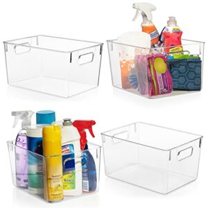 clearspace plastic storage bins – perfect kitchen organization or pantry storage – fridge organizer, pantry organization and storage bins, cabinet organizers