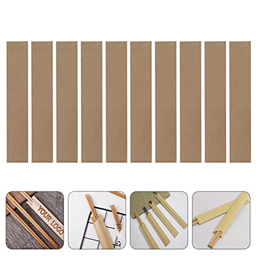 Cabilock 500Pcs Disposable Chopsticks Bags Paper Cutlery Holder for Kitchen Restaurant Spoon Chopsticks Flatware Holder Sleeve