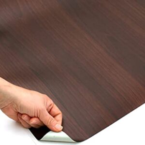 ROSEROSA Peel and Stick PVC Wood Self-Adhesive Wallpaper Covering Counter Top Shelf Liner Classic Walnut (PG687 : 2.00 Feet X 6.56 Feet)