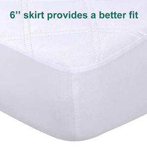 Yoofoss 2 Pack Waterproof Crib Mattress Protector, Quilted Fitted Crib Mattress Pad, Ultra Soft Breathable Toddler Mattress Protector Baby Crib Mattress Cover Breathable and Hypoallergenic(52''x28'')