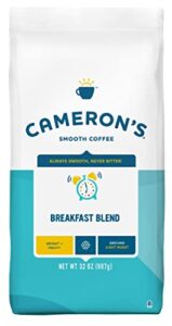 cameron’s coffee roasted ground coffee bag, breakfast blend, 32 ounce