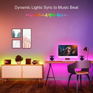 Nexillumi 100 ft LED Lights for Bedroom with Remote Color Changing LED Strip Lights