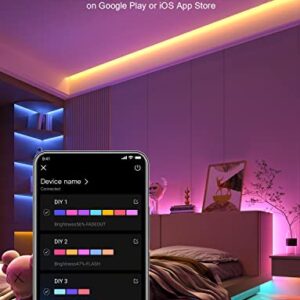 Nexillumi 100 ft LED Lights for Bedroom with Remote Color Changing LED Strip Lights