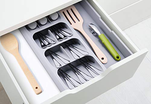 SOMIER Expandable Cutlery Tray Kitchen Drawer Organizer and In-Drawer Knife Holder