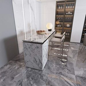 LEISIME 17.71"x394" Marble Contact Paper Countertops White Roll Kitchen Countertop Cabinet Furniture is Renovated - Decorative Granite Vinyl Film Counter Stick Waterproof Removable