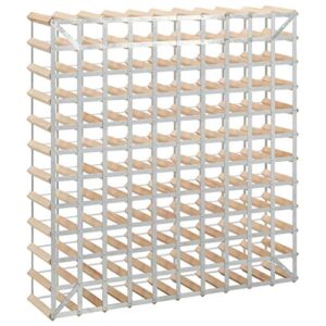 SCARSON Wine Rack for 120 Bottles Solid Pinewood Beige (16.82KG/37.004LB)