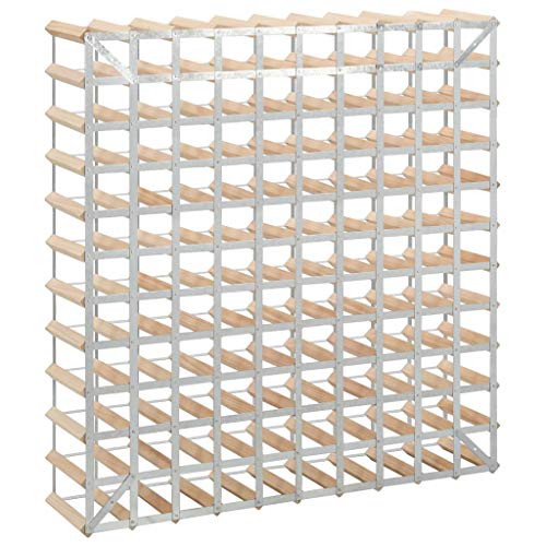 SCARSON Wine Rack for 120 Bottles Solid Pinewood Beige (16.82KG/37.004LB)