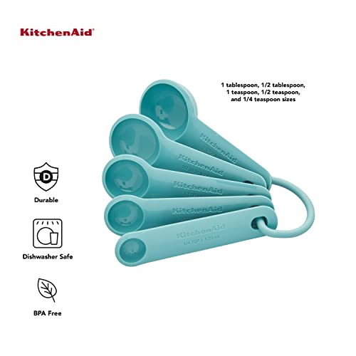 KitchenAid Measuring Spoons, Set Of 5, Aqua Sky