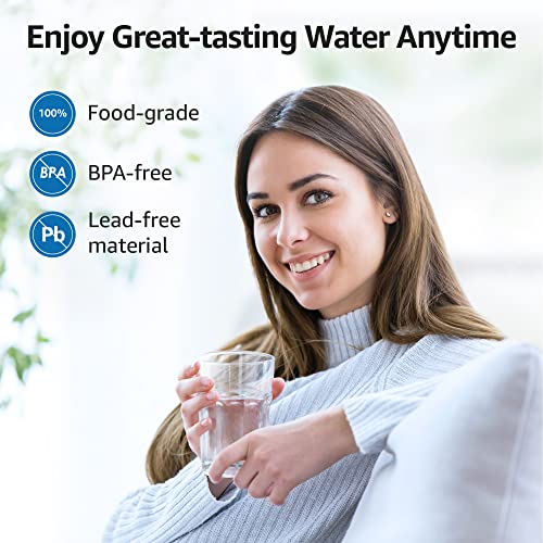 AQUA CREST Replacement for Brita® Water Filter, Pitchers and Dispensers, Classic OB03, Mavea® 107007, and More, NSF Certified Pitcher Water Filter, 1 Year Filter Supply, 6 Count