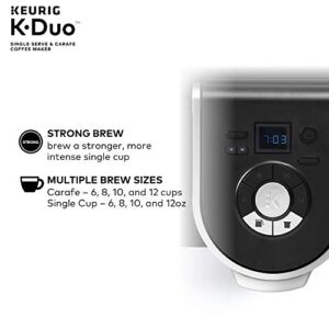 Keurig K-Duo Coffee Maker, Single Serve and 12-Cup Carafe Drip Coffee Brewer, Compatible with K-Cup Pods and Ground Coffee, Black