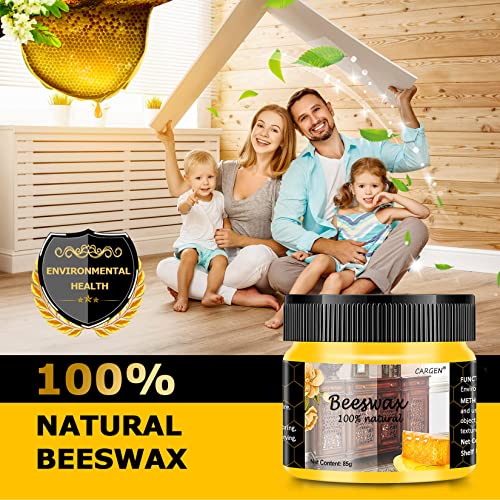 CARGEN 3 PCS Wood Seasoning Beewax Natural Beewax Traditional Wood Wax Multipurpose Beeswax Furniture Polish for Wood Polish Furniture Care