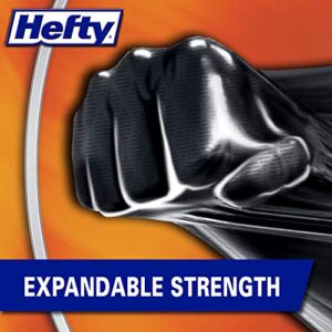 Hefty Ultra Strong Multipurpose Large Trash Bags, Black, White Pine Breeze Scent, 30 Gallon, 25 Count