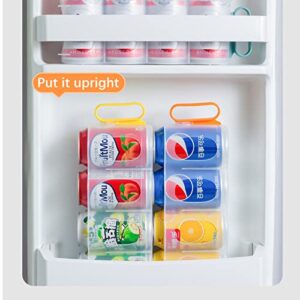 Plcnn 3pcs Portable Soda Can Organizer, Refrigerator Soda Can & Bottles Organizer Canned Food Bin Stackable Dispenser with handle Beverage Holder Dispenser