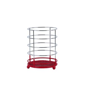 nonslip wire cutlery holder – red