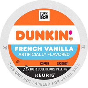 Dunkin' French Vanilla Flavored Coffee, 60 Keurig K-Cup Pods