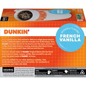 Dunkin' French Vanilla Flavored Coffee, 60 Keurig K-Cup Pods