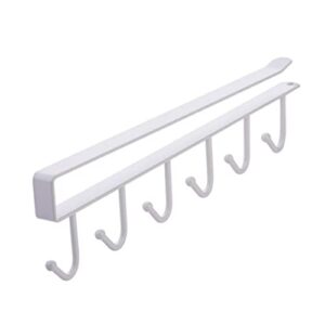 n/a 6 hook storage rack wardrobe shelf cup holder bathroom kitchen hanger towel rack (color : onecolor, size : 7 * 25cm)