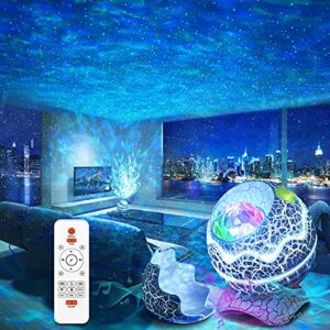 rossetta star projector, galaxy projector for bedroom, remote control & white noise bluetooth speaker, 14 colors led night lights for kids room, adults home theater, party, living room decor