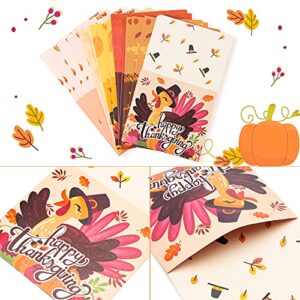 GROBRO7 36Pcs Thanksgiving Cutlery Holders Autumn Silverware Wrap Bag Happy Turkey Day Pumpkin Maple Leaf Tableware Holder Pouch for Knife Fork Fall Harvest Party Supplies for Dinner Table Decor