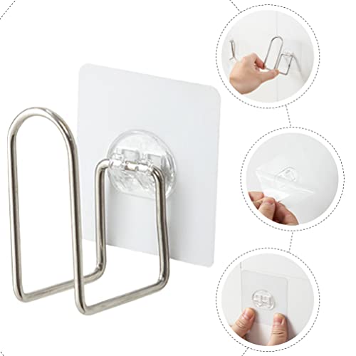 Hemoton 8 Pcs Wall Mounted Pot Lids Holder Wall Door Mounted Pan Lid Cover Hanger Rack Kitchen Utensil Cutting Board Organizer for Home and Kitchen Use