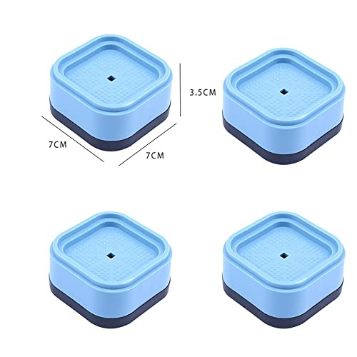 TOLUXY 4pcs Kitchen Bathroom Mat Anti-Slip and Noise-reducing Washing Machine Feet Non-Slip Mats Refrigerator Anti-Vibration pad (Color : Blue, Size : 4pcs)