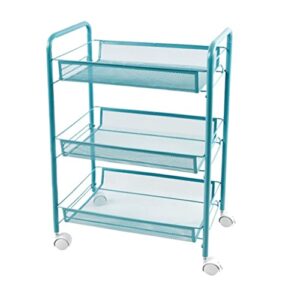 slnfxc kitchen bathroom bathroom shelf metal trolley with wheels three-layer storage rack hook trolley (color : d, size : 1)