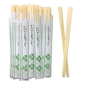 solid no splinter chopsticks 40 pairs | individually wrapped disposable wooden chopstick | best for sushi & asian dishes