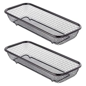 callaron 2pcs dishwasher silverware basket utensil drying rack cutlery organizers caddy countertop storage baskets for spoon chopstick knife fork black