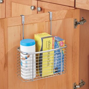 iDesign Axis Steel Over-the-Cabinet Storage Basket - 6.2" x 11" x 13.8", Silver