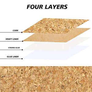 Enjoy Myself Self Adhesive Backed Cork Roll, Natural Cork Drawer Shelf Liner for Crafters, Corkboard Paper Sheets for Furnitures and DIY Projects (Coarse Pattern, 12x118 inch)