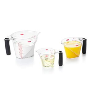 oxo good grips 3-piece angled measuring cup set, black