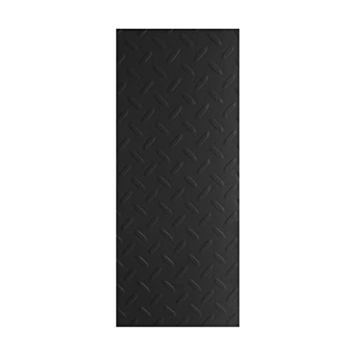 Resilia Premium Under The Sink Mat- Large Universal Size, Cut to Fit Cabinets, Shelf & Drawer Liners, Thick Plastic Diamond Plate Surface, 24 x 48 inches, Black