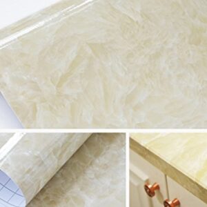 Emoyi Beige Granite Look Marble Effect Wallpaper Film Vinyl Wall Stickers Peel-Stick Murals Counter Top 15.6''x79''