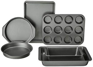 amazon basics 6-piece nonstick, carbon steel oven bakeware baking set