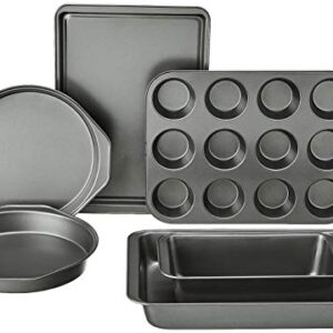 Amazon Basics 6-Piece Nonstick, Carbon Steel Oven Bakeware Baking Set