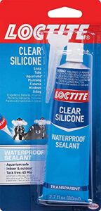 henkel 908570 2.7 oz tub clear silicone waterproof sealant, single tube